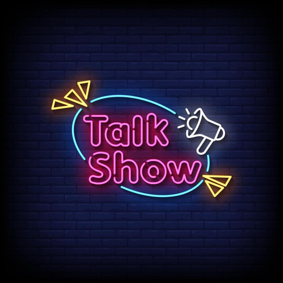 talk show neon sign with brick wall background 51178326 Vector Art at ... talk show neon sign with brick wall background 51178326 Vector Art at ...