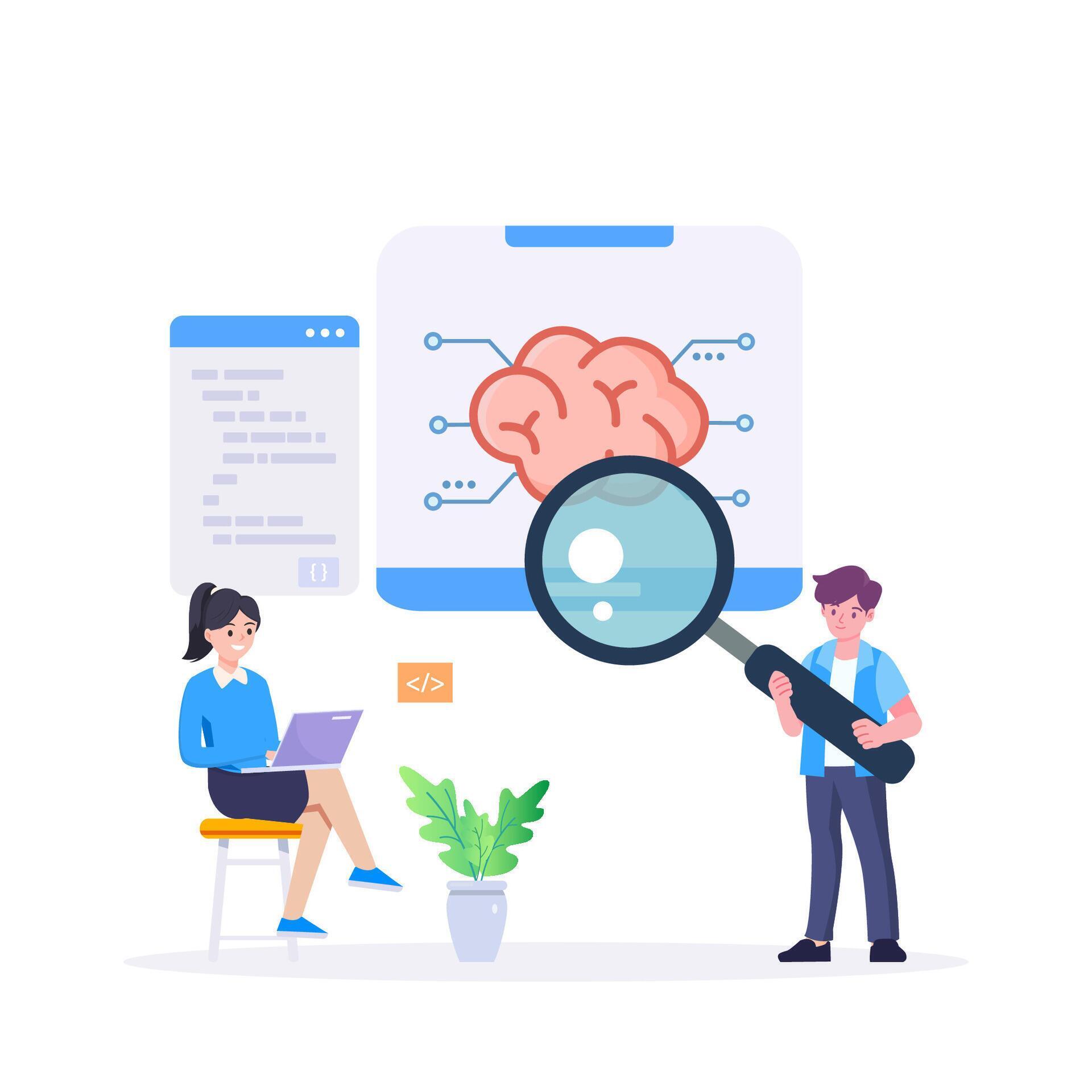 Brain Developers programming artificial Intelligence 51178433 Vector Art at Vecteezy