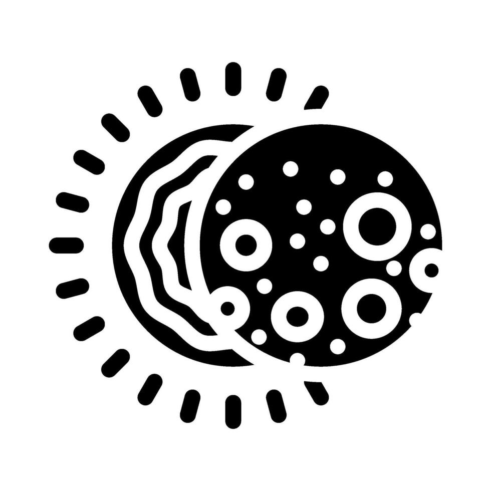 solar eclipse natural phenomena glyph icon illustration 51179773 Vector ...