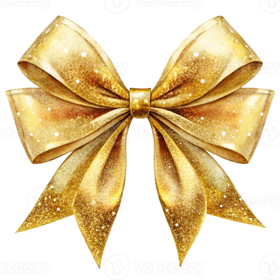 aigenerated Gold glitter bow transparent 51183143 PNG