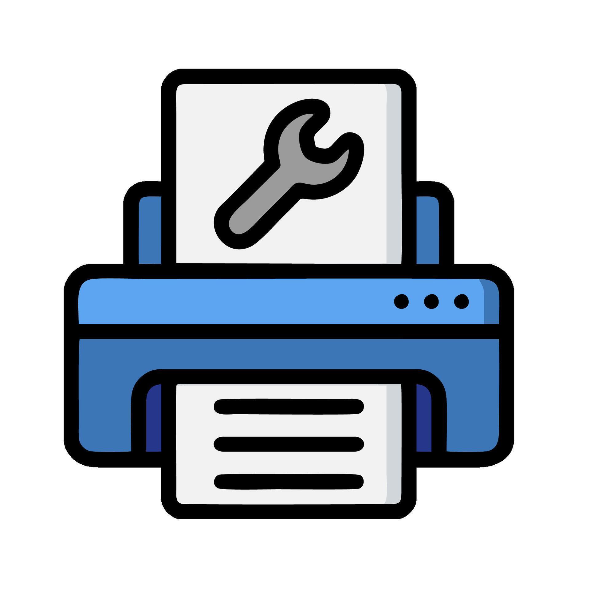 A printer with a wren and a paper 51187809 Vector Art at Vecteezy