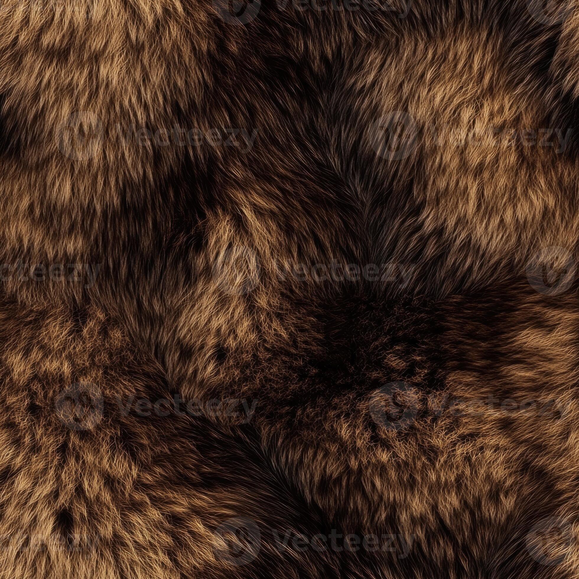 Photorealistic seamless texture of thick brown fur 51194527 Stock Photo ...