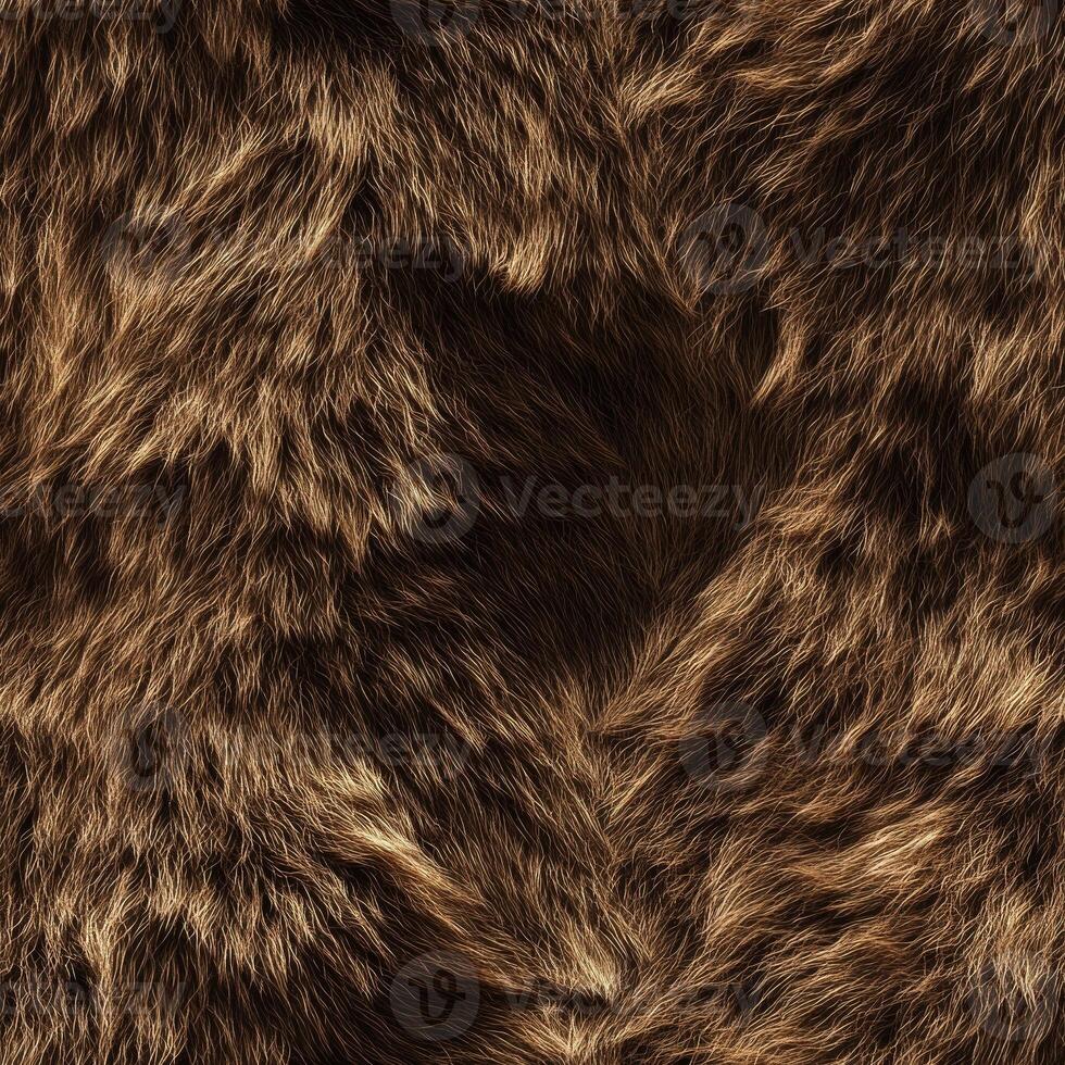 Photorealistic seamless texture of dense brown bear fur 51194602 Stock ...