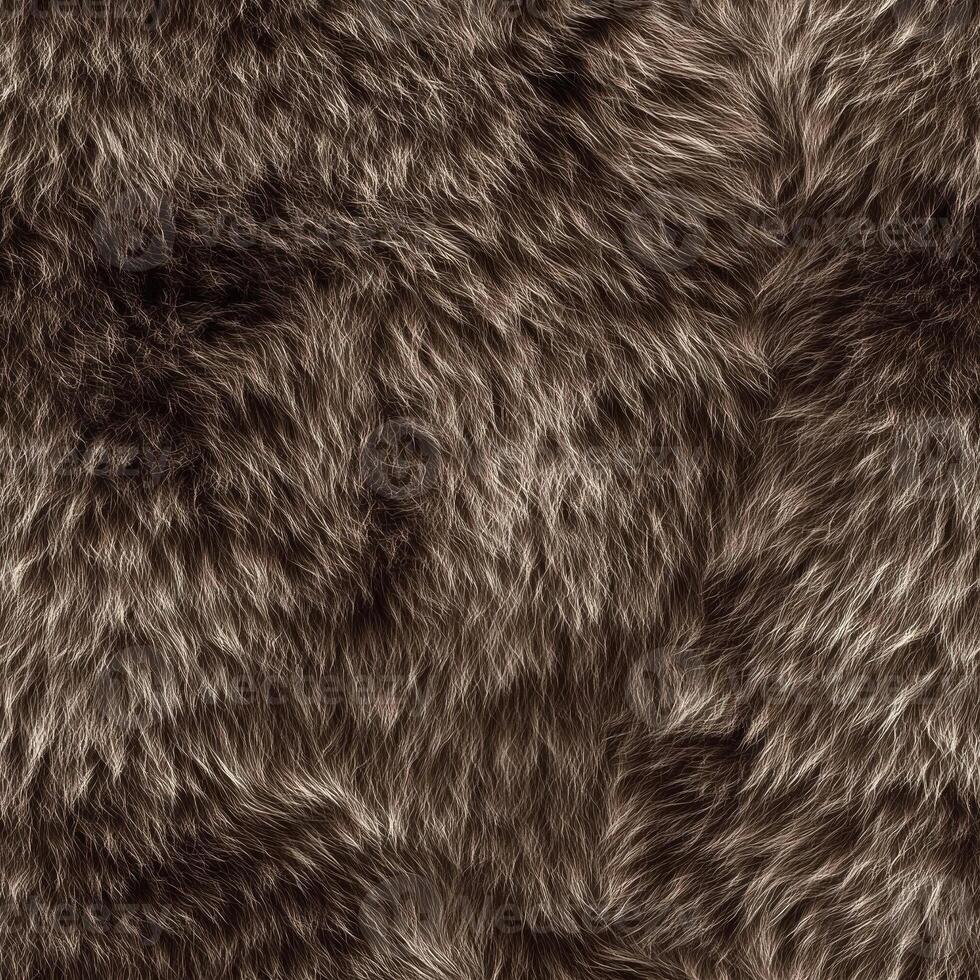 Photorealistic seamless texture of thick brown fur 51194603 Stock Photo ...