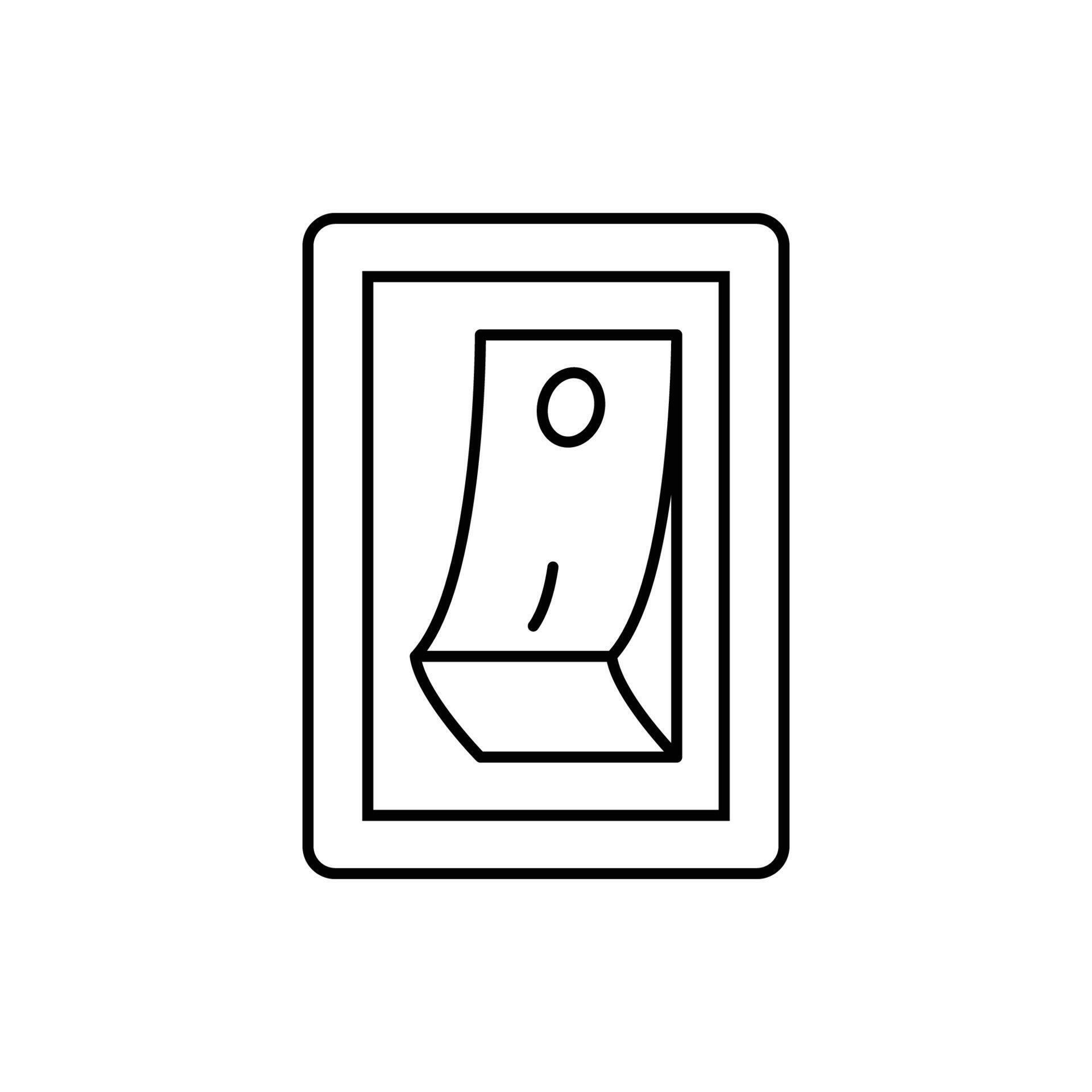 Electric Switch Line Icon Power Off Linear Style Sign For Mobile Concept And Web Design Toggle