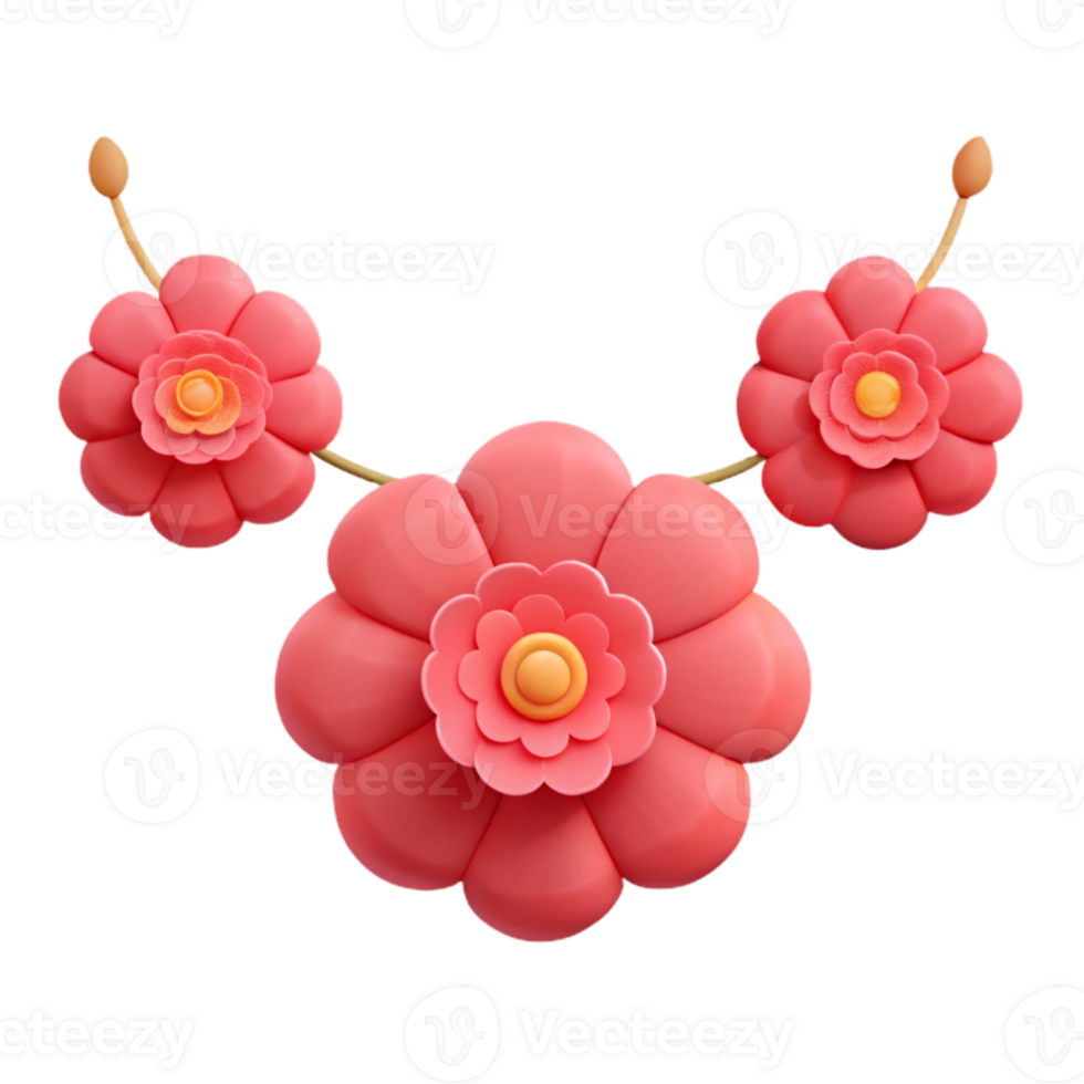 3D Rendered Pink Flower Garland Illustration 51219358 PNG 3D Rendered Pink Flower Garland Illustration 51219358 PNG