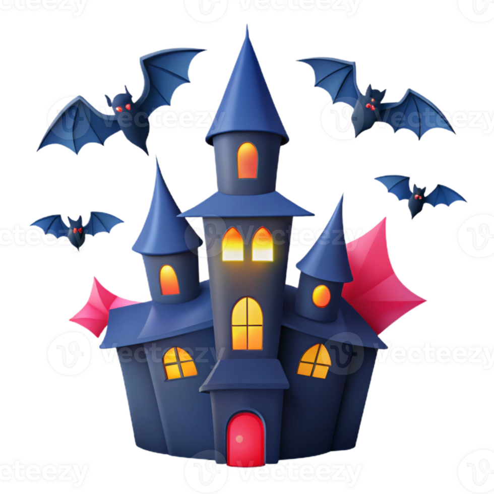 Haunted House With Bats Flying Around 51221265 PNG haunted-house-with-bats-flying-around-51221265-png