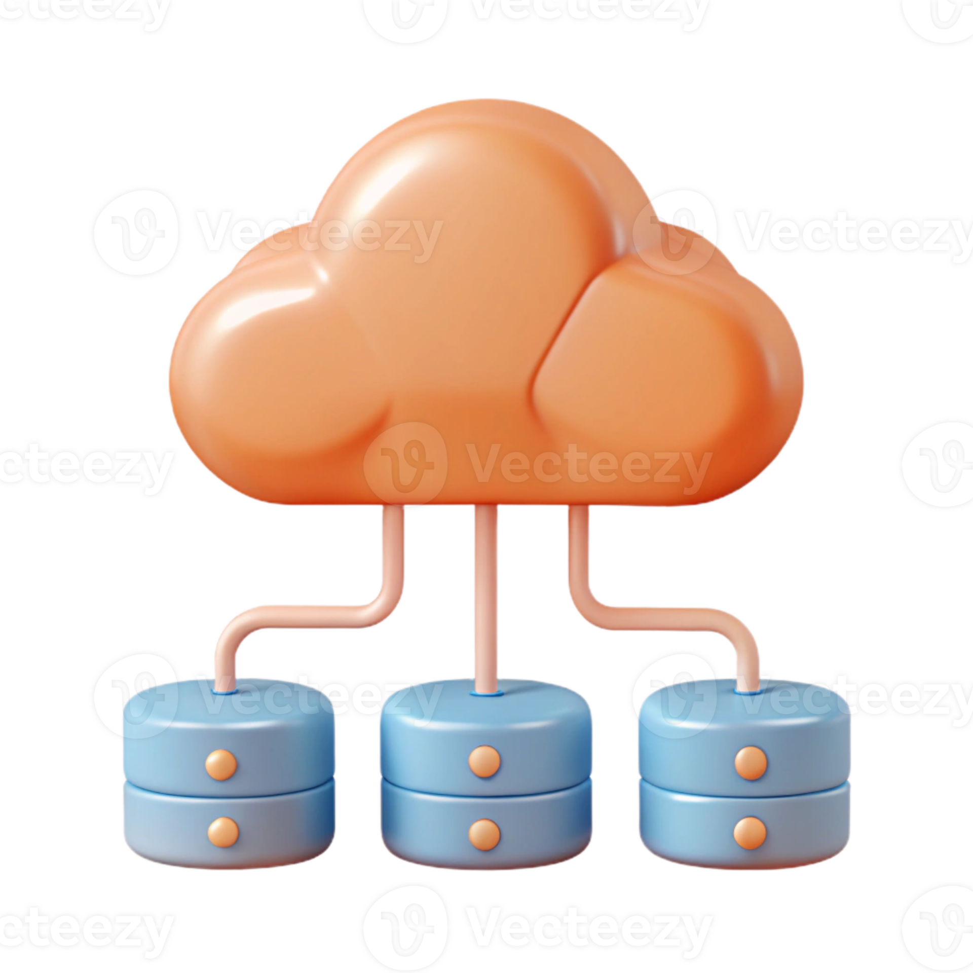 Cloud Computing Connecting To Data Storage 51222691 Png
