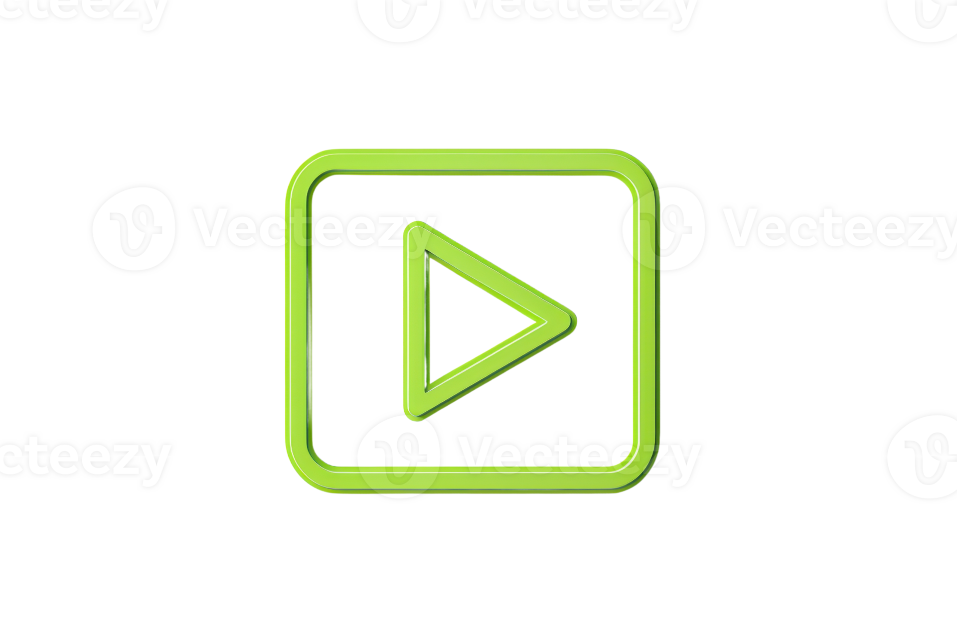 Green play button icon. Minimalistic design. Perfect for media ...