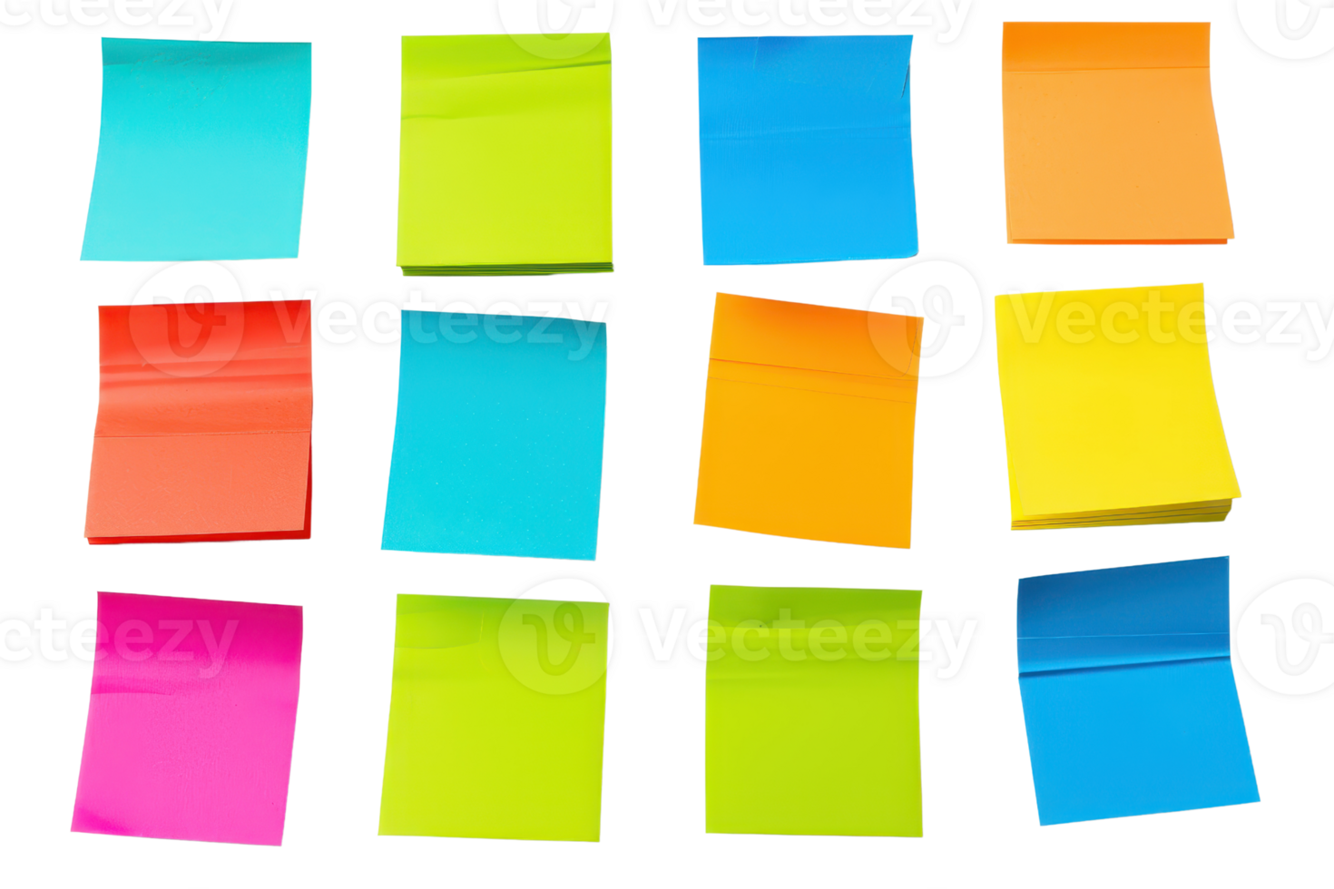 Vibrant colorful sticky notes arranged in a grid pattern. Perfect for ... Vibrant colorful sticky notes arranged in a grid pattern. Perfect for ...