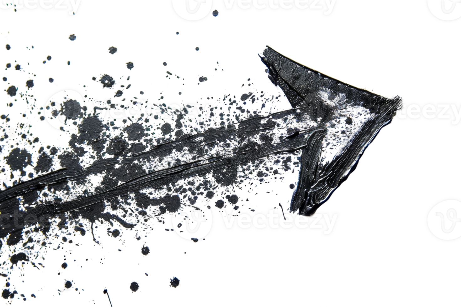 Abstract Image Of A Particle Arrow Dissolving In Motion Symbolizing