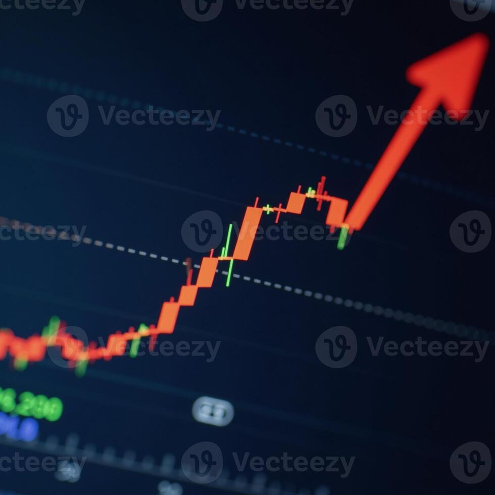 Sleek stock market graph with bold colors indicating continuous growth ... Sleek stock market graph with bold colors indicating continuous growth ...