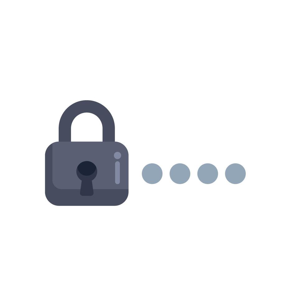 Padlock Protecting Password With Loading Icon Showing Strong Security
