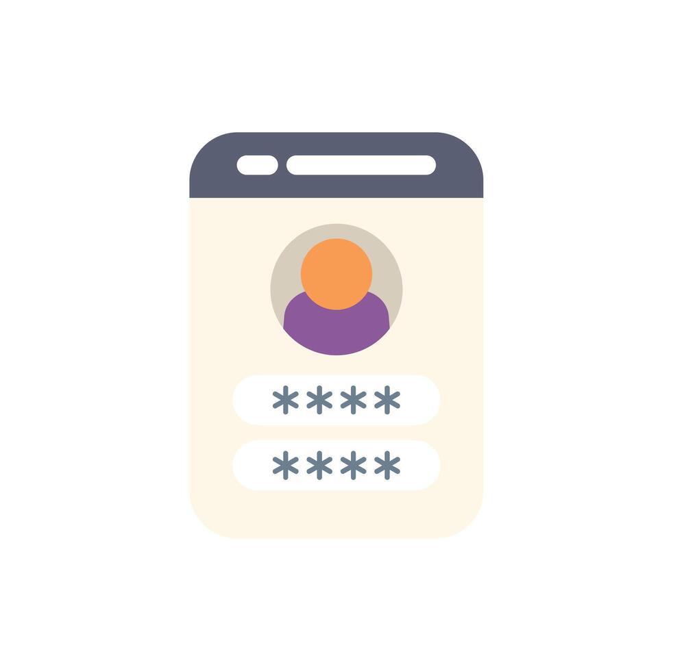 Mobile Phone Displaying User Profile With Password Login Form 51244626 Vector Art At Vecteezy