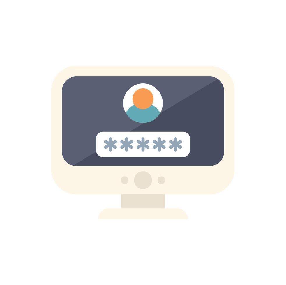 Computer Screen Displaying User Login Form Requiring Password 51245274 Vector Art At Vecteezy
