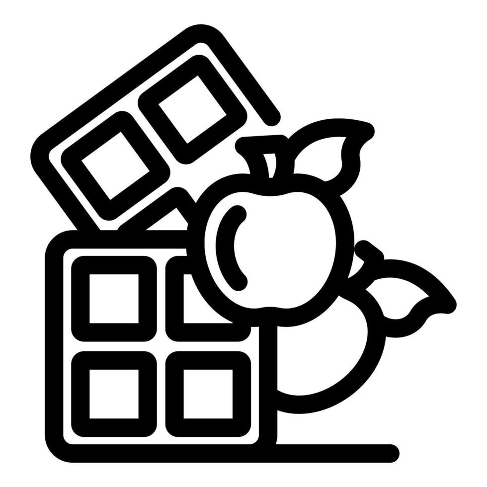 Apples And Chocolate Bars Representing Healthy And Unhealthy Food Choices 51246522 Vector Art At