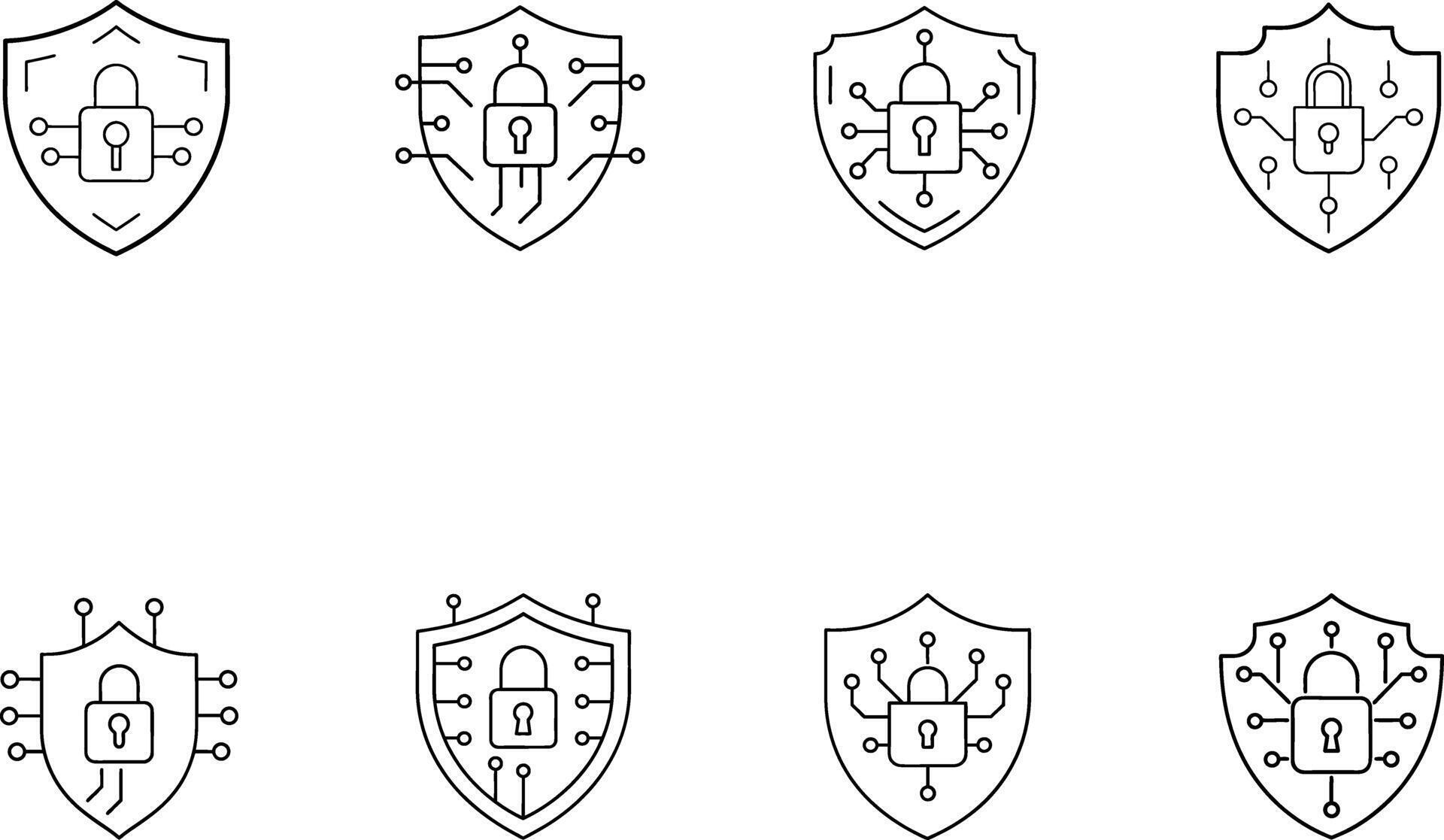 Cyber Security Shield Icons Digital Protection 51257527 Vector Art at ... Cyber Security Shield Icons Digital Protection 51257527 Vector Art at ...