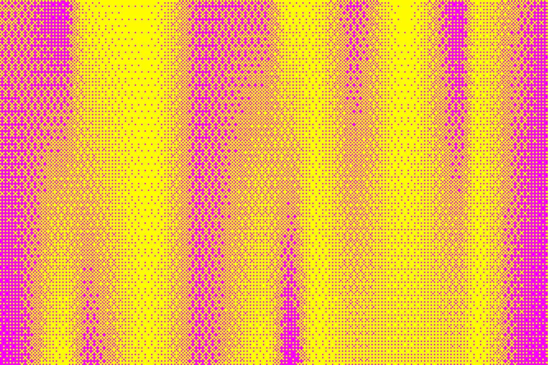 Pixel pattern background with bitmap game texture. Dotted dither pink and yellow gradient bg ...