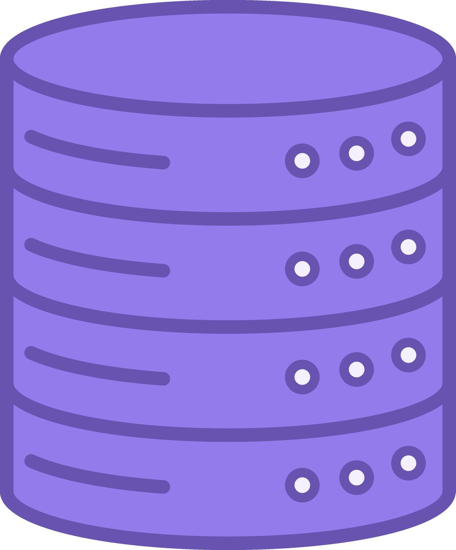 Colored Database Icon Icon Of Information That Is Stored In A Computer System Concept Of