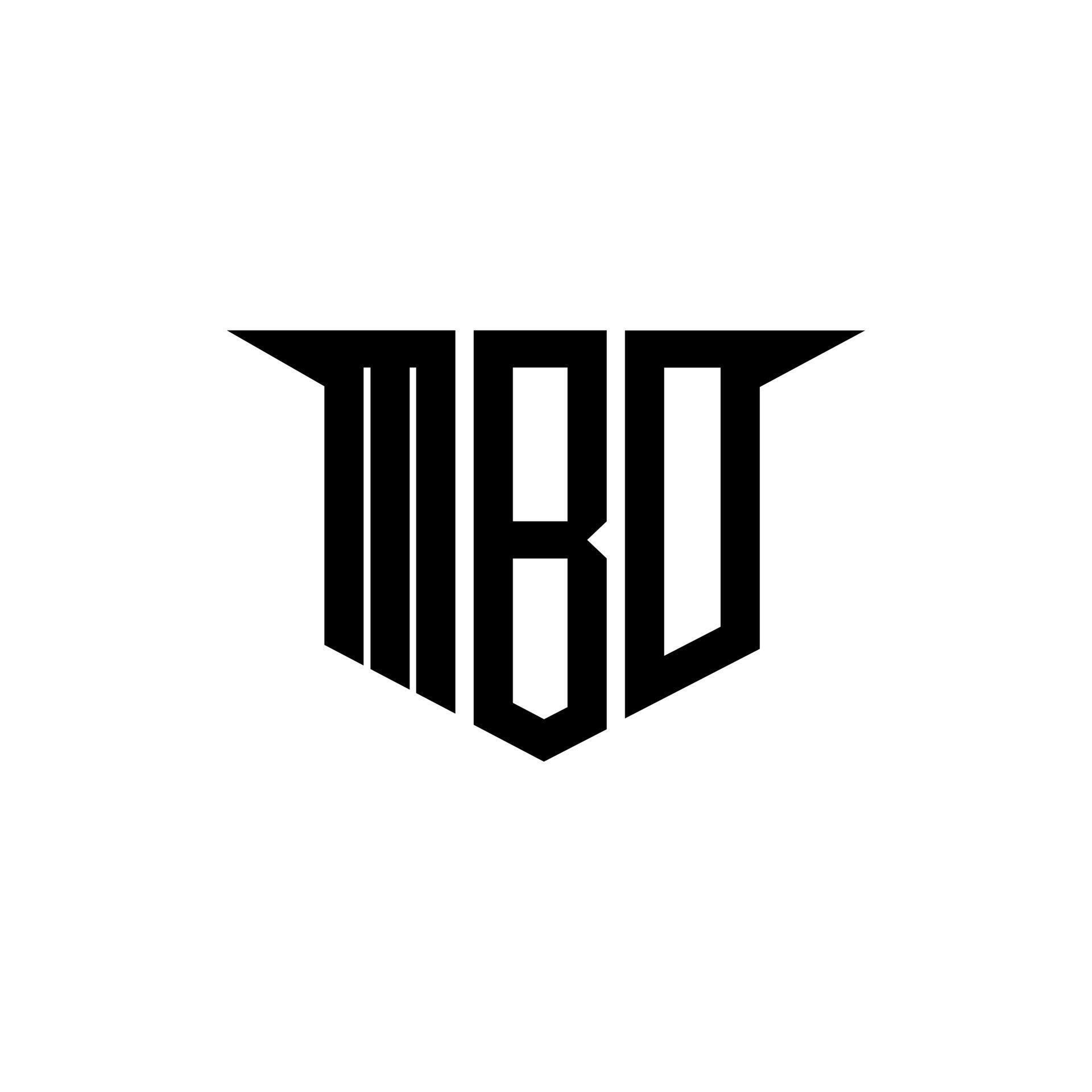 MBD letter logo design with white background in illustrator, logo modern alphabet font overlap ...