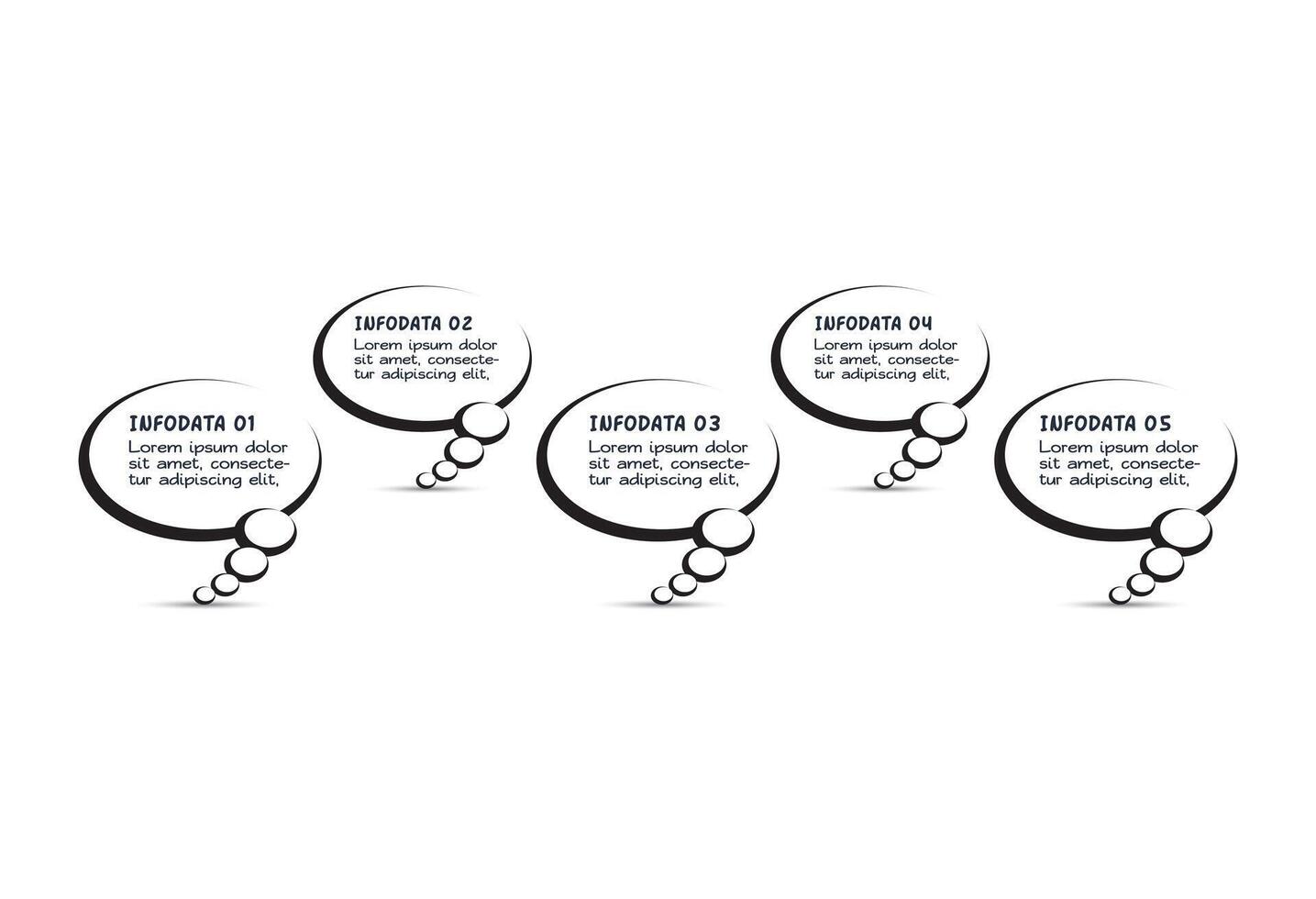 Comics infographic with 5 steps, options, parts or processes. Business ...