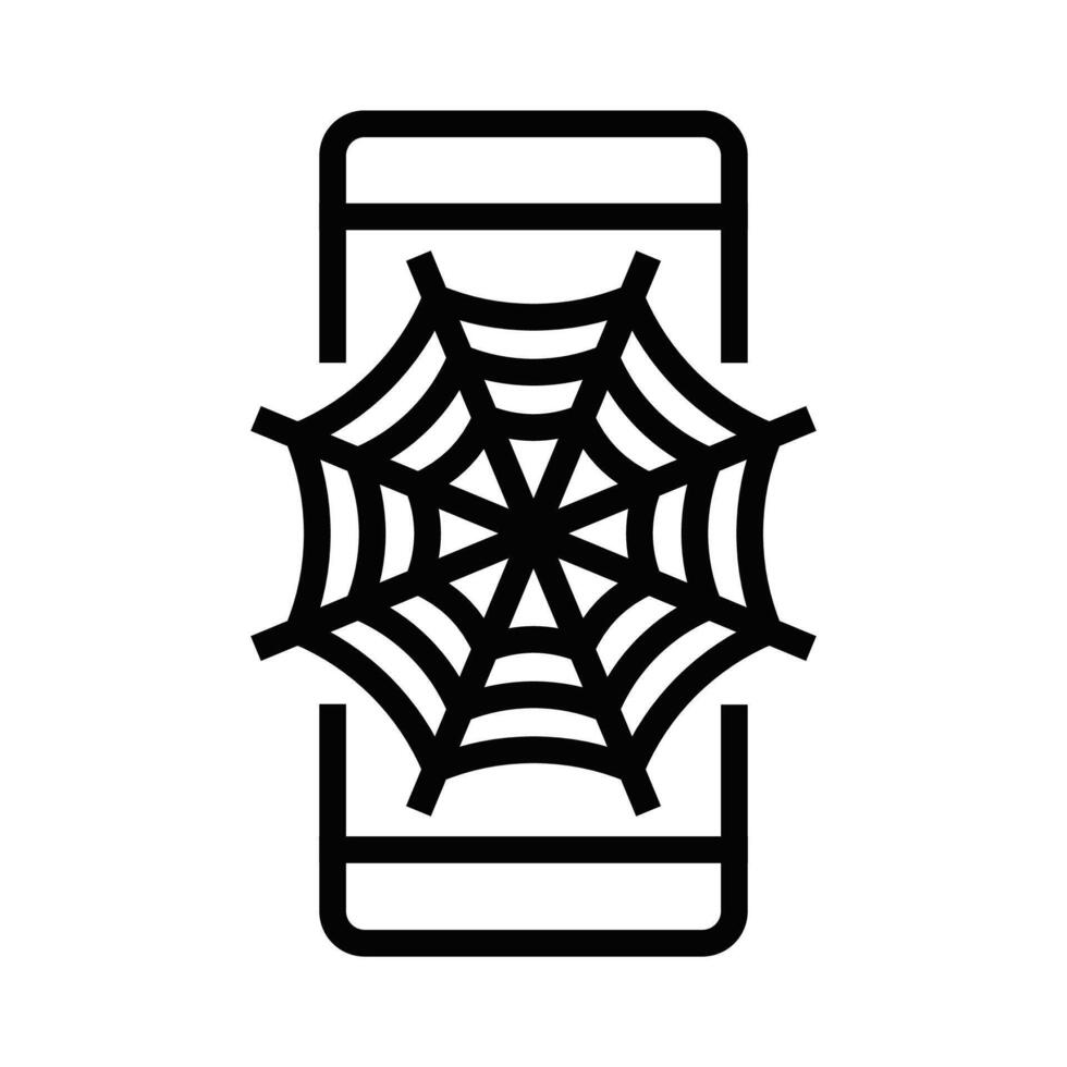 illustration of a smartphone with a spider web, symbolizing internet ... illustration of a smartphone with a spider web, symbolizing internet ...