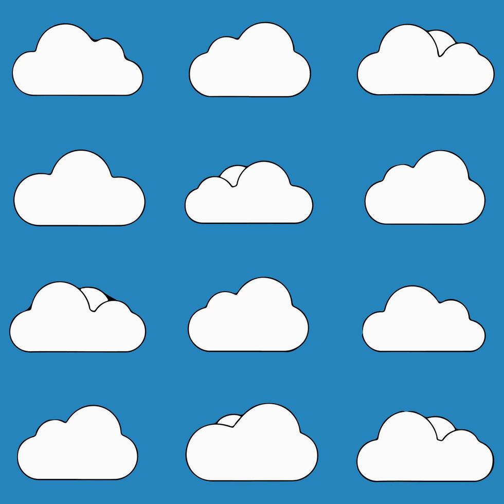 Playful Cloud Icons Set 51306065 Vector Art at Vecteezy