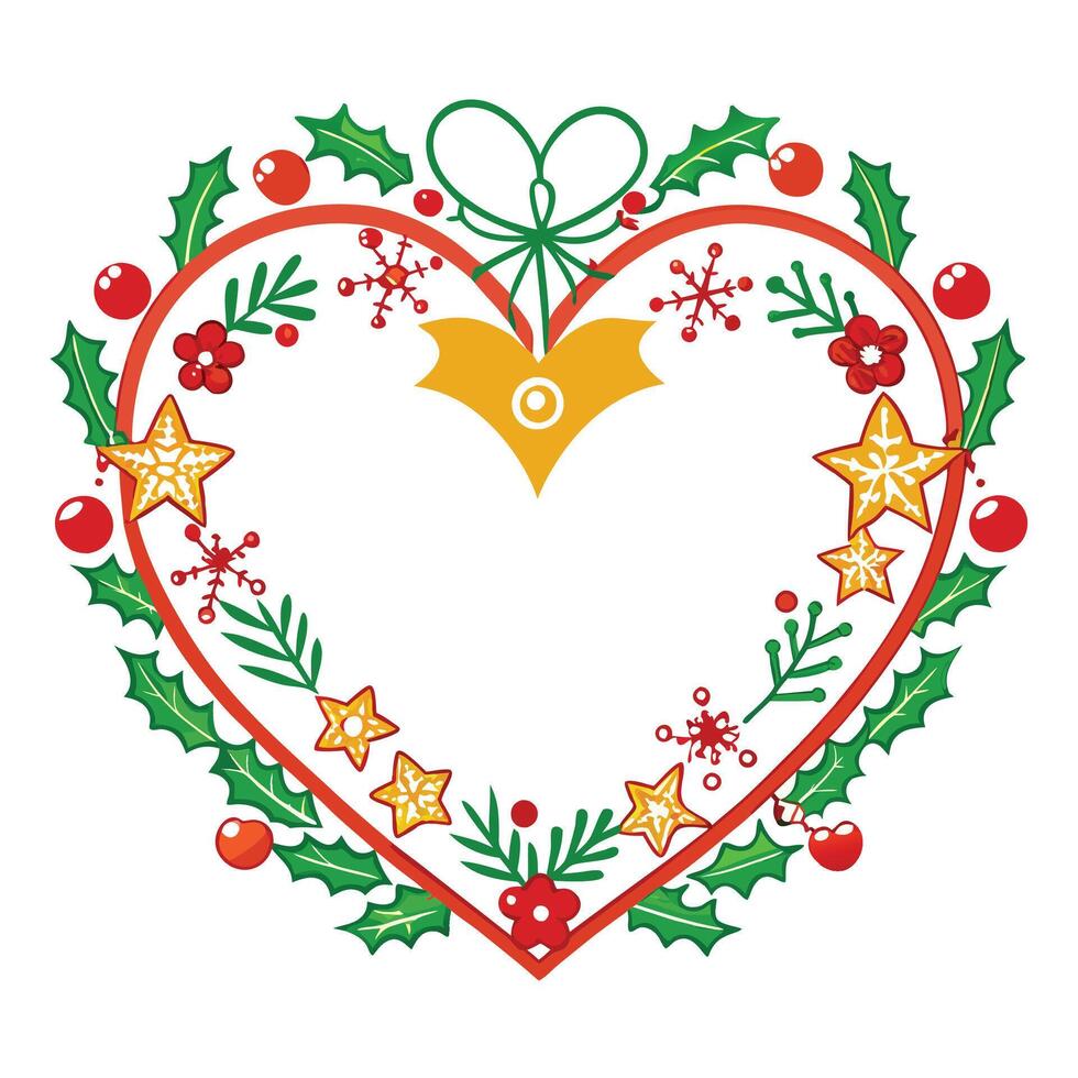 Christmas heart clipart 51307053 Vector Art at Vecteezy