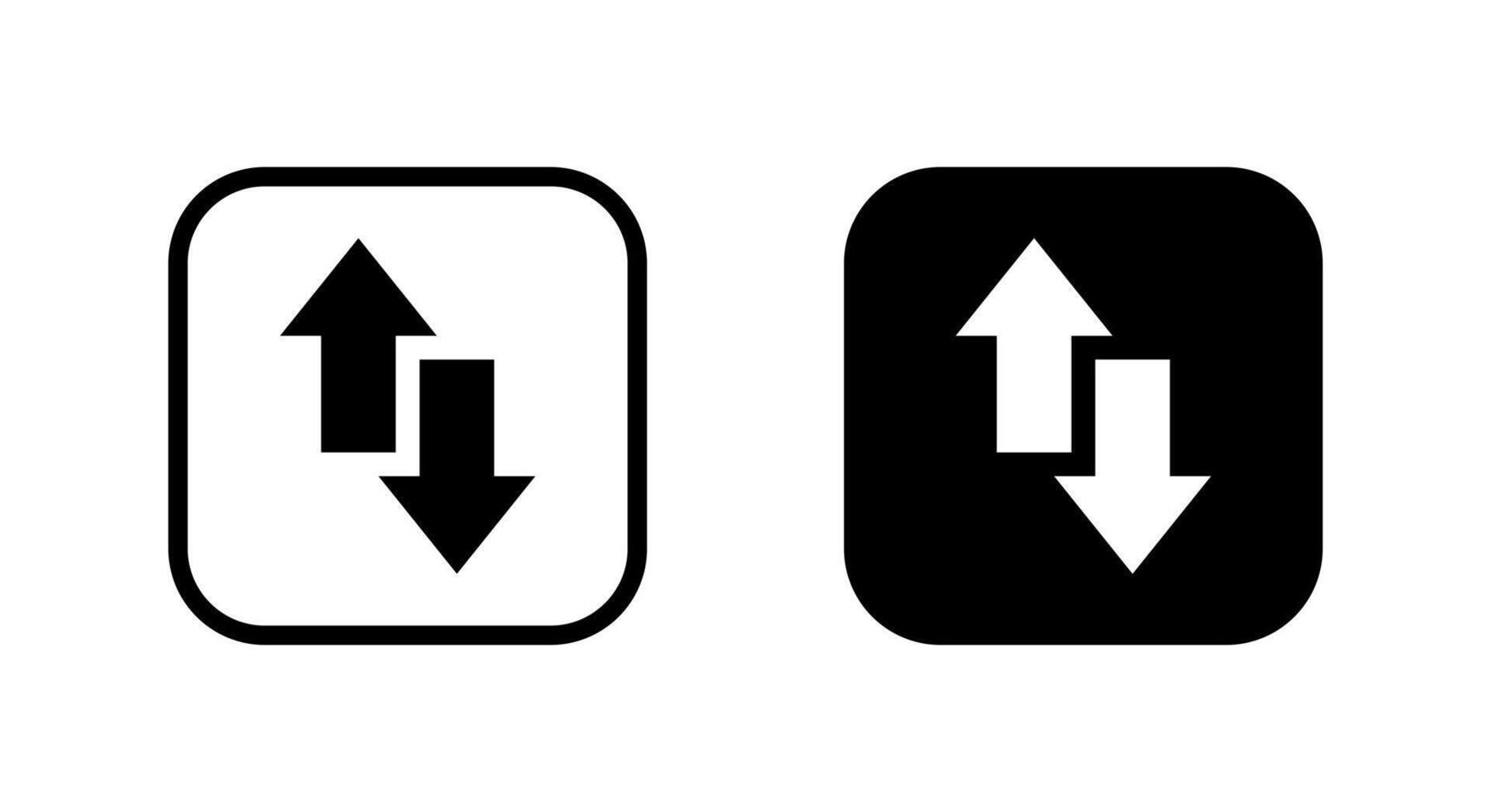Up Down Arrow Icon On Black Square 51312117 Vector Art At Vecteezy