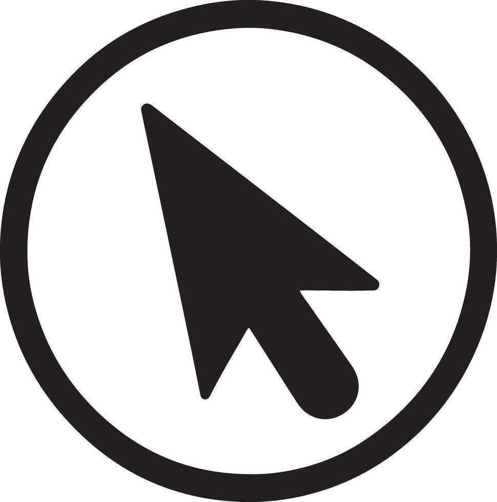 mouse cursor pointing arrow icon in black circle 51312752 Vector Art at ...