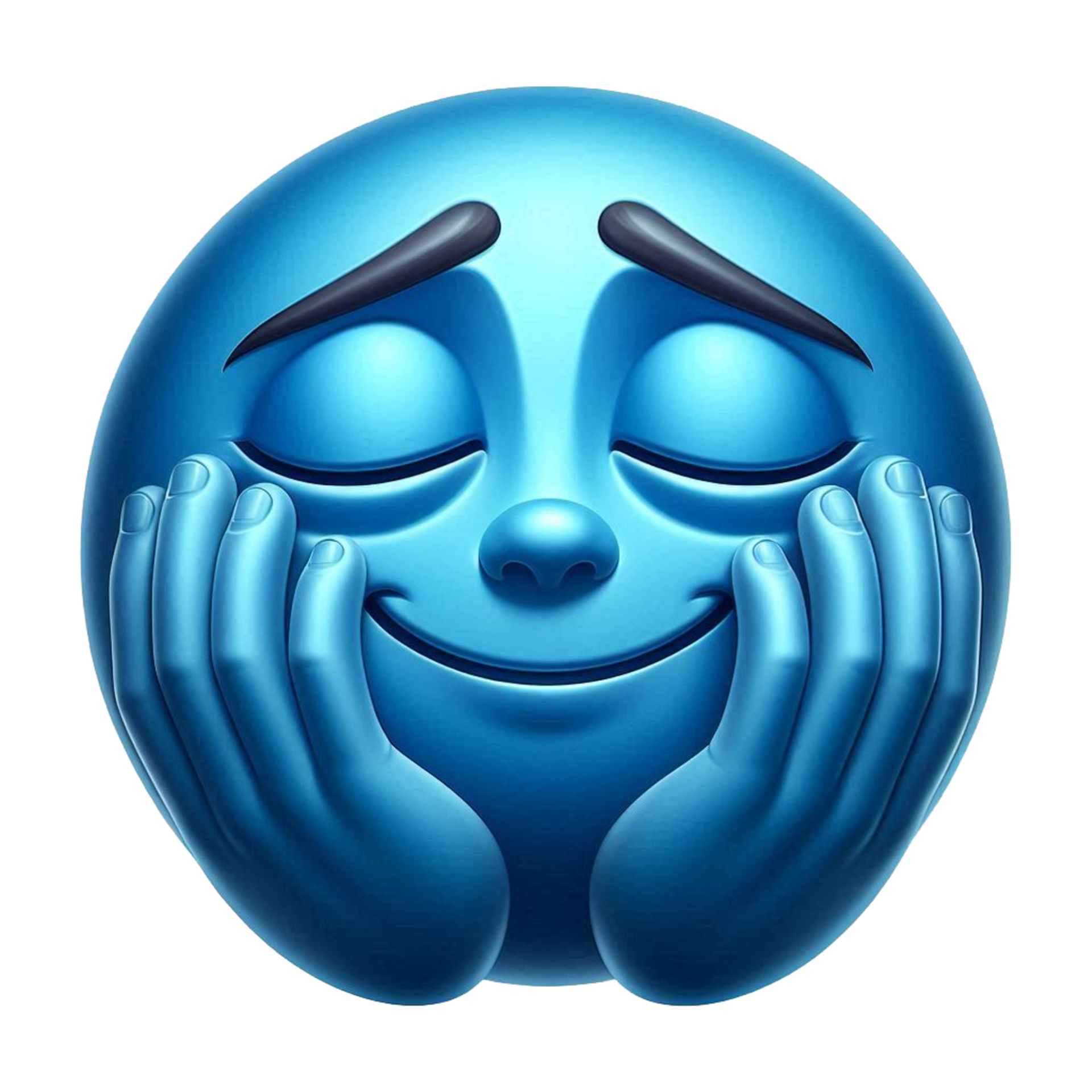 relaxed emoji, relieved smile, peaceful face emoji, 51320602 PNG