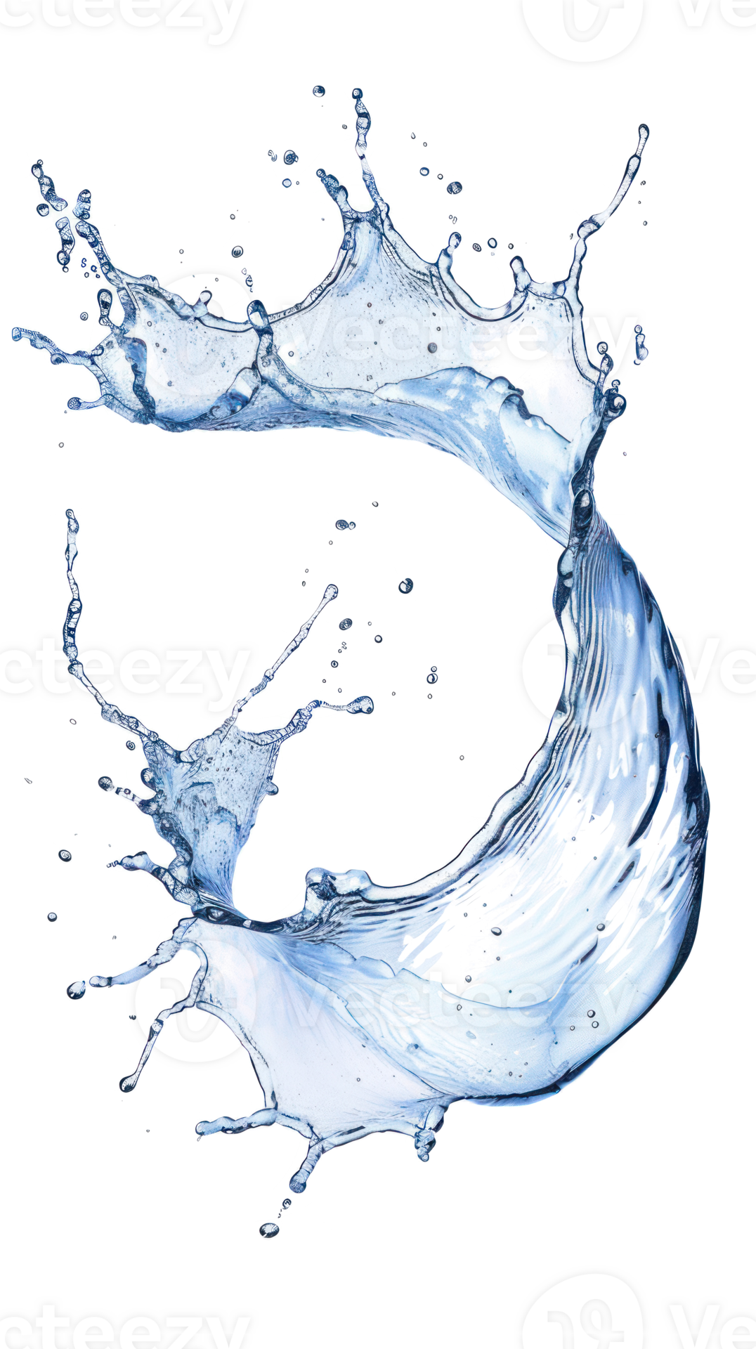 A Splash Of Water On A Curve Shape Bold Lines Stunning Isolate On Transparency Background