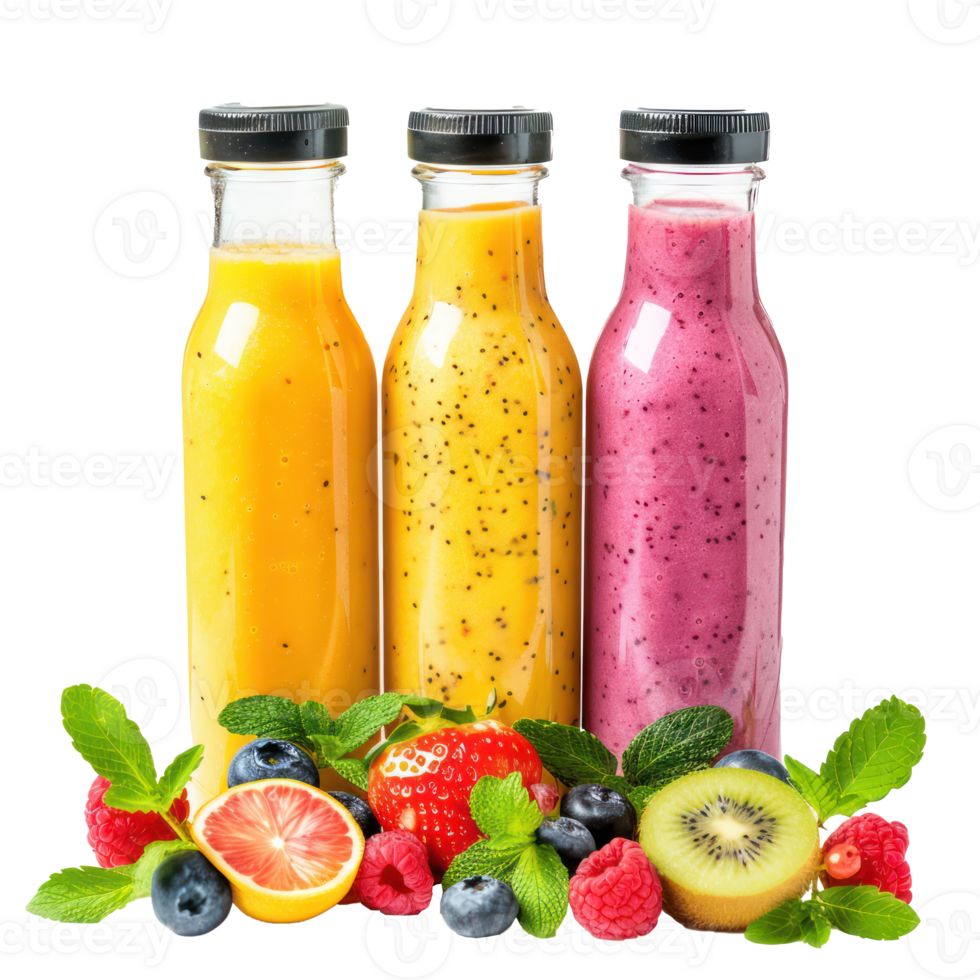 mix fruit smoothies bottle isolated on transparency background 51321705 PNG