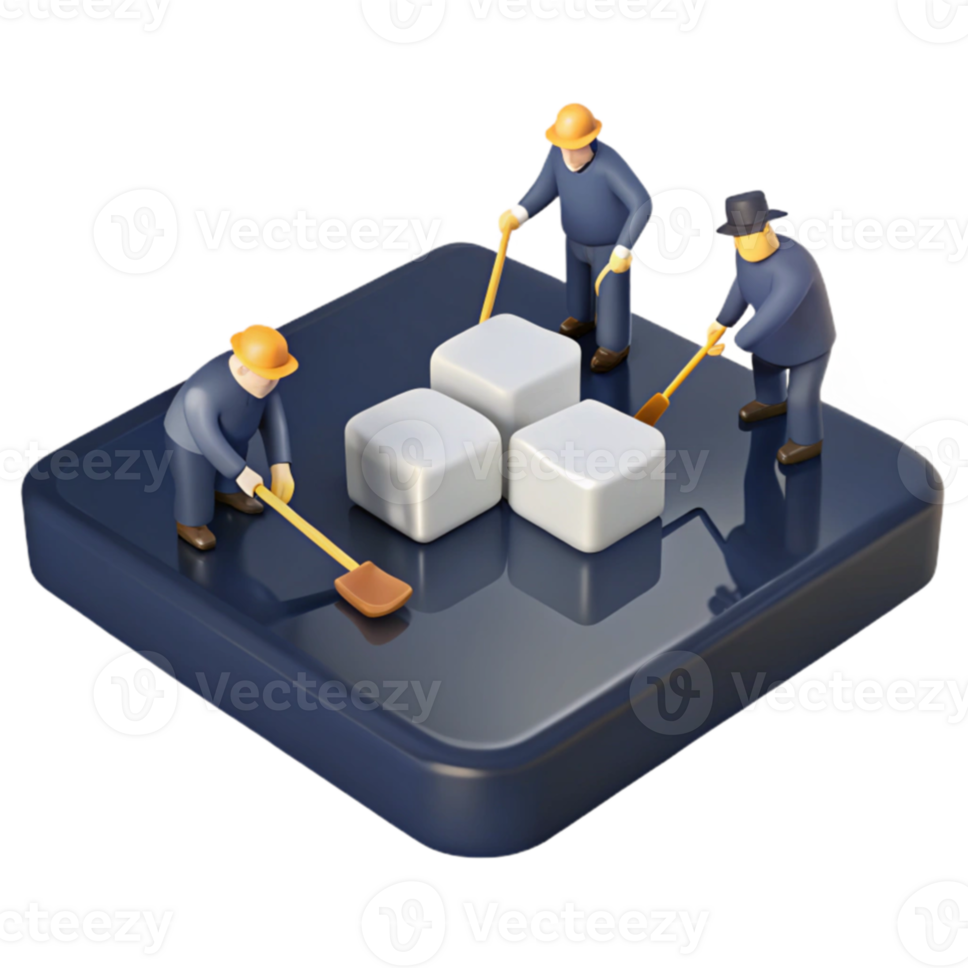 Teamwork Miniature Workers Constructing a Structure of Cubes 51322308 PNG Teamwork Miniature Workers Constructing a Structure of Cubes 51322308 PNG