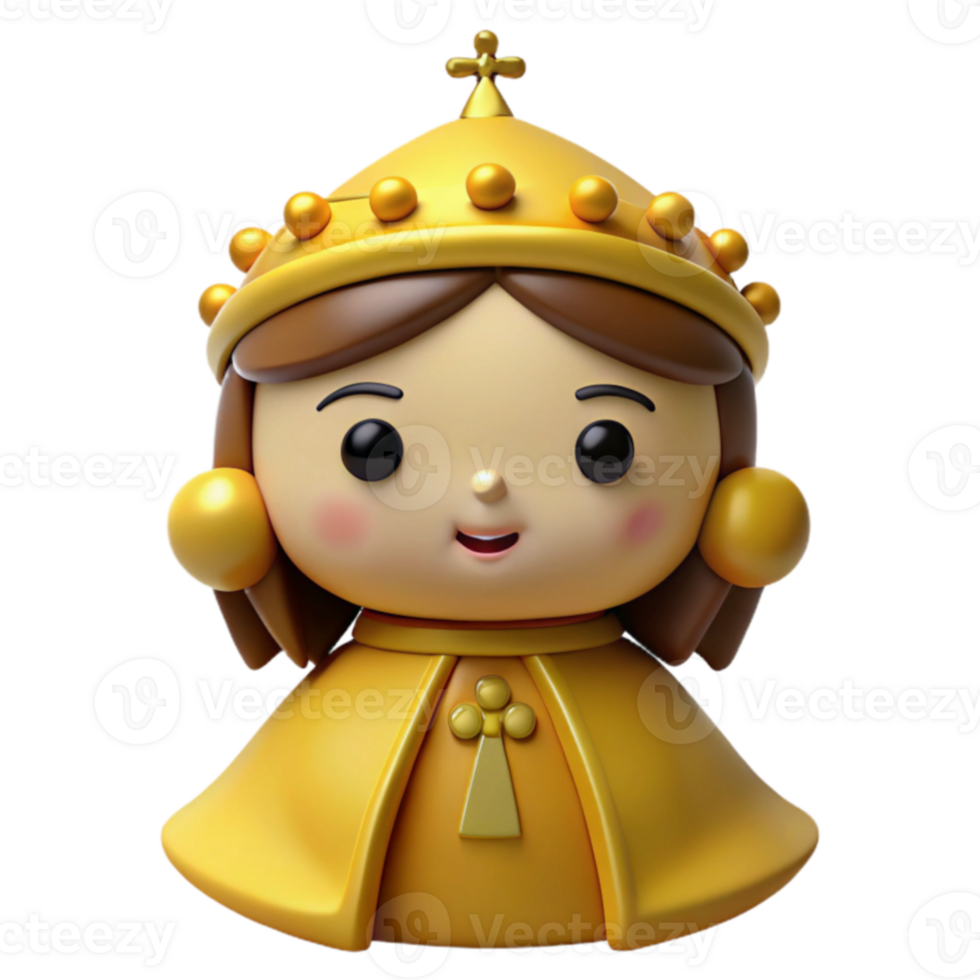 linda dibujos animados reina en dorado batas 51326164 PNG