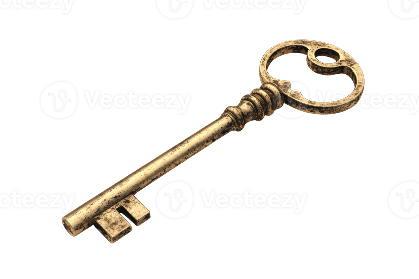 High Resolution Image Of An Antique Brass Key With Intricate Detailing Ideal For Vintage