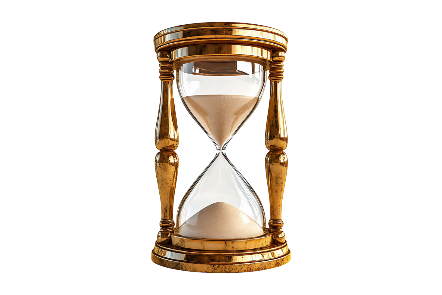 Sand timer hourglass isolated on transparent background. 51339859 PNG
