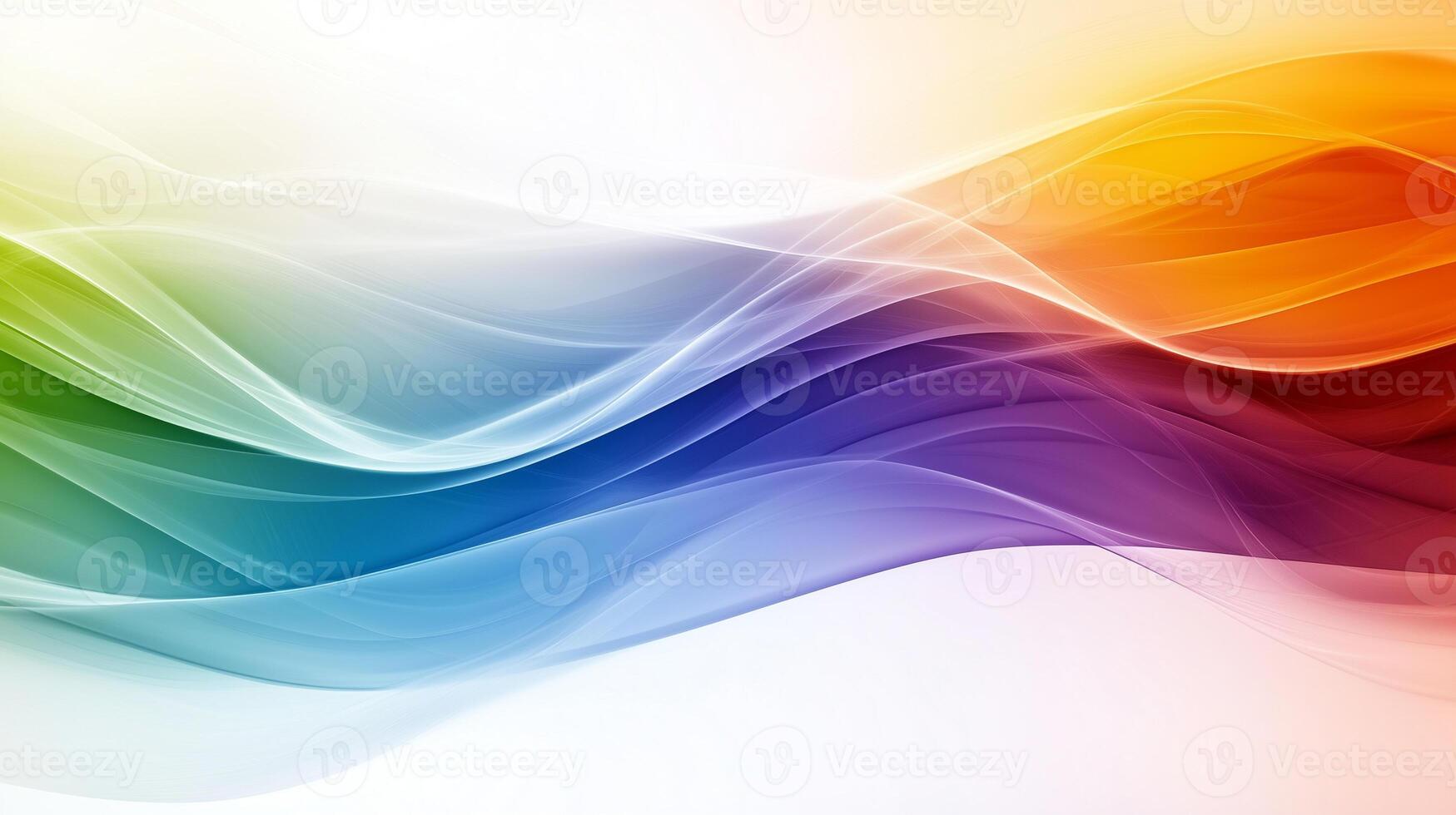 Vibrant abstract waves of color blend seamlessly, creating dynamic and fluid visual experience ...