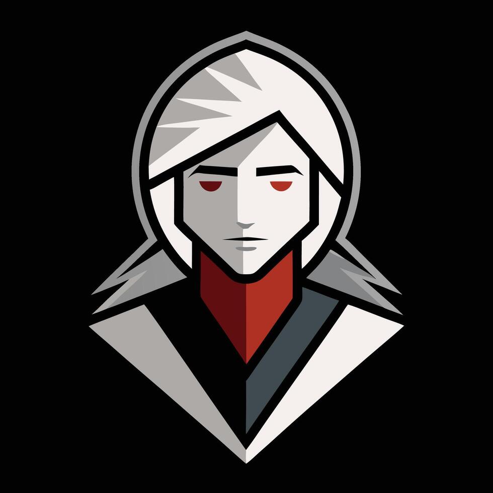 The Assassin Logo Is Shown In A Black Background 51393990 Vector Art At Vecteezy