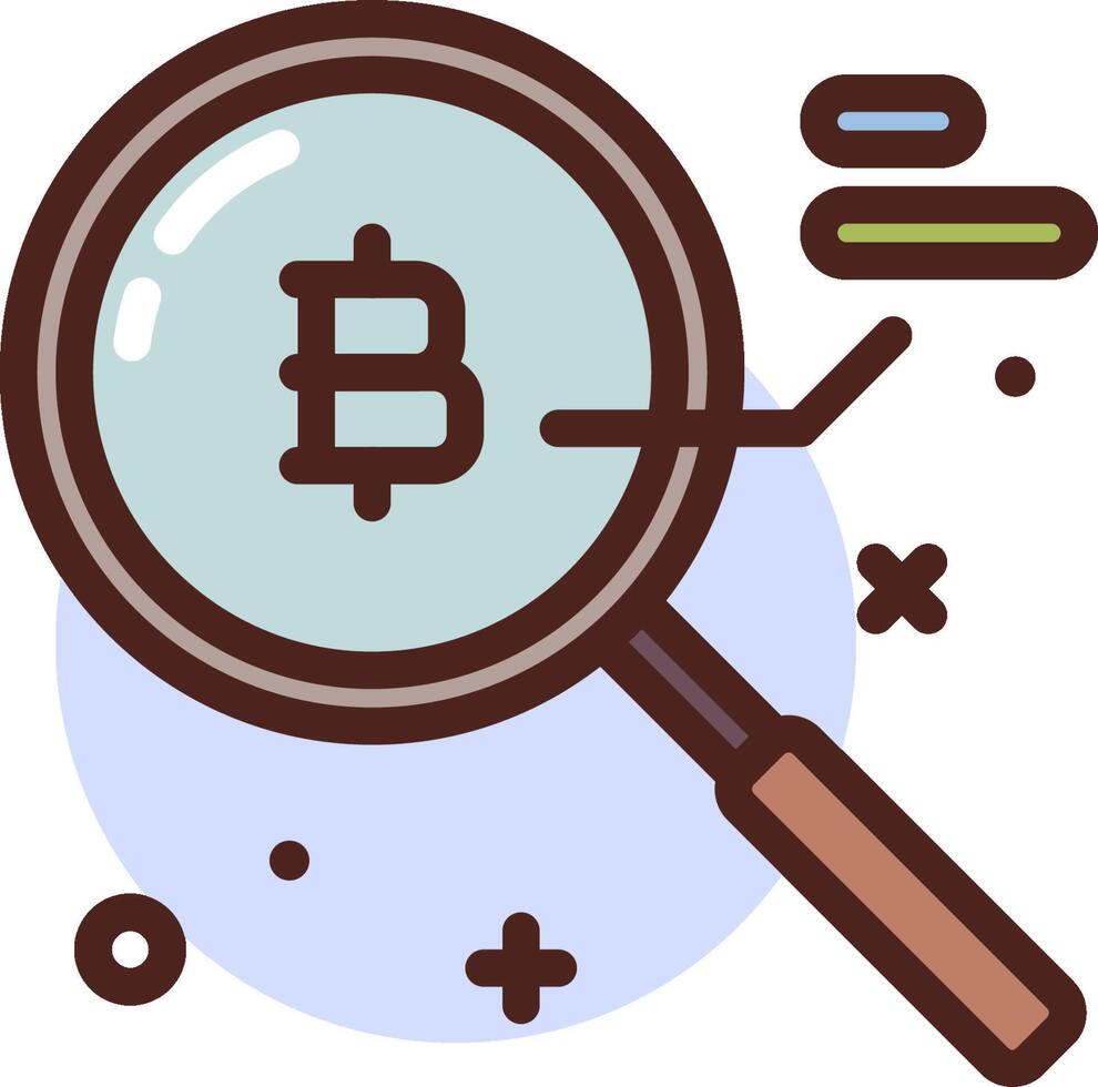 Bitcoin search icon 51403895 Vector Art at Vecteezy
