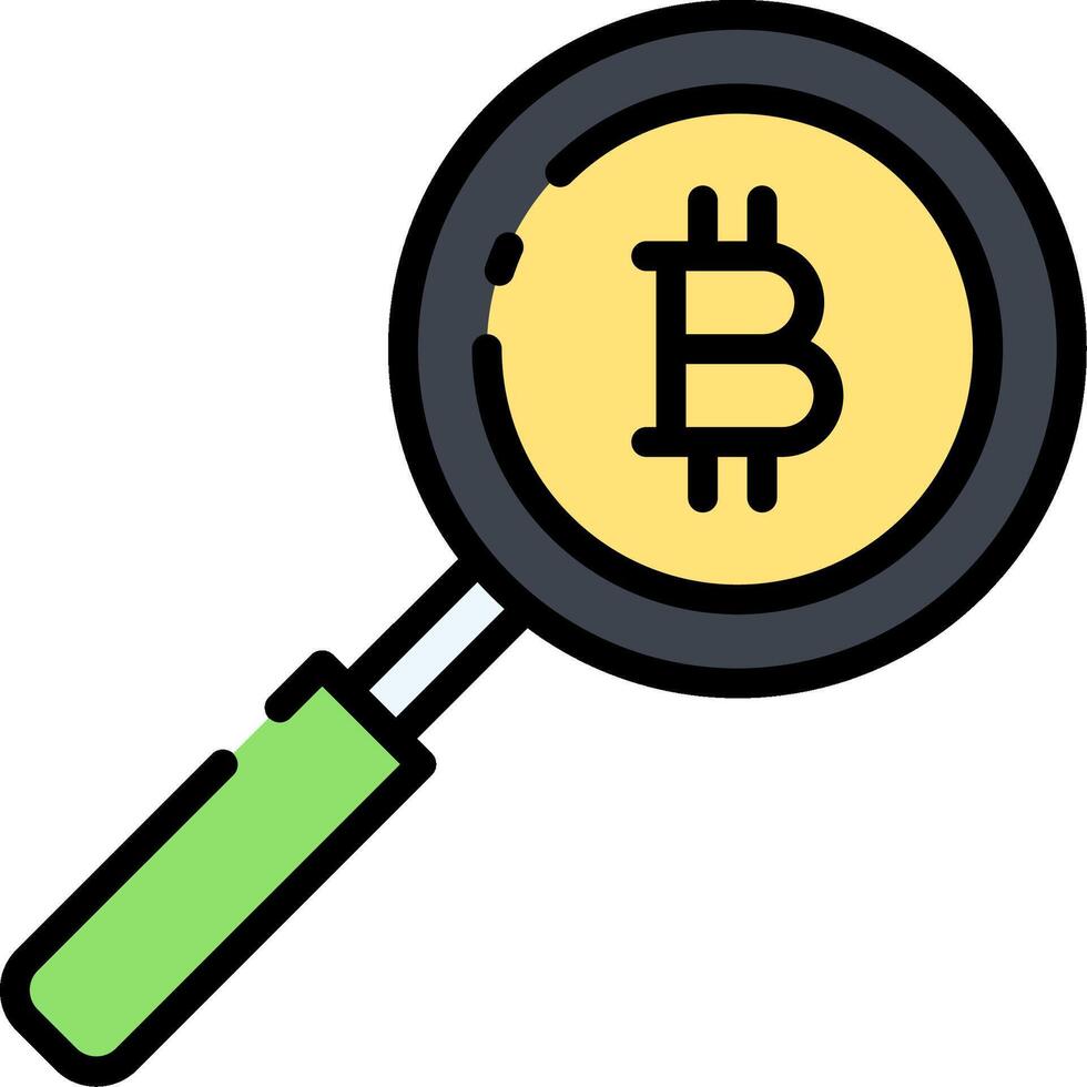 Bitcoin search icon illustration 51404480 Vector Art at Vecteezy