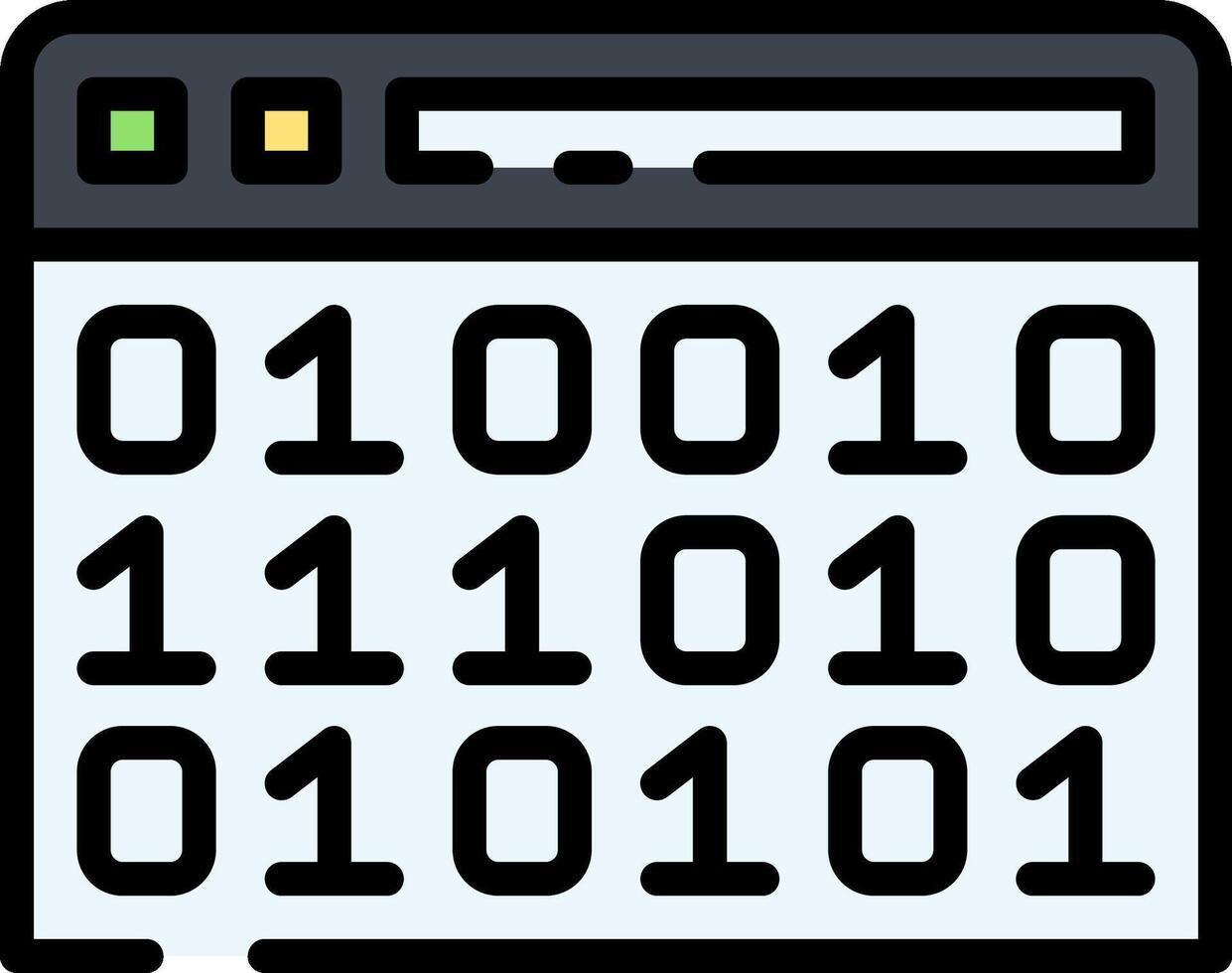 Binary code icon 51406804 Vector Art at Vecteezy