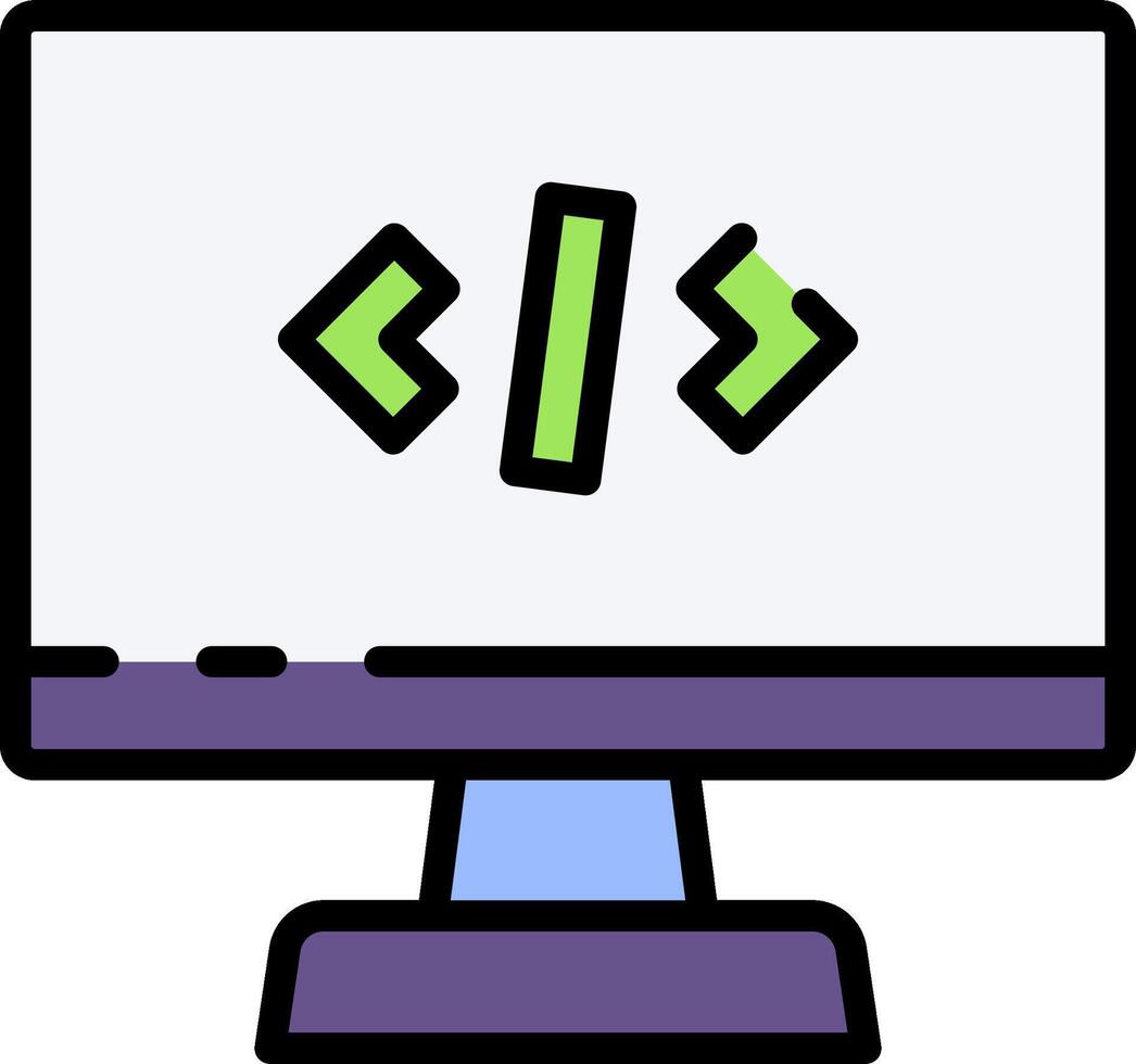 A computer monitor with code written on it 51413924 Vector Art at Vecteezy