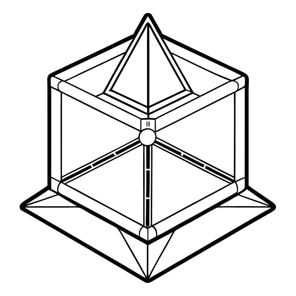 Orthographic Projection Visualizing a 3D Object in 2D 51426432 Vector ...