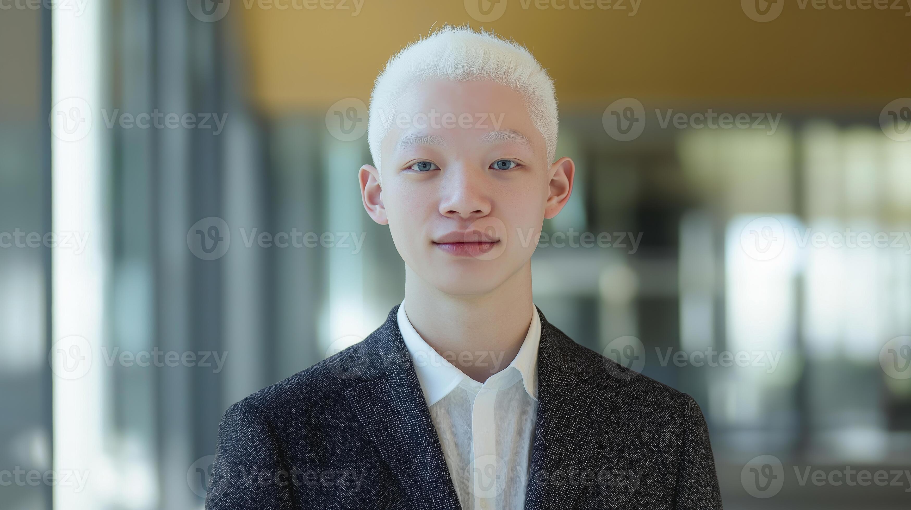 Professional Portrait of Young Albino Chinese Man in Business Attire for Corporate Use 51426724 ...