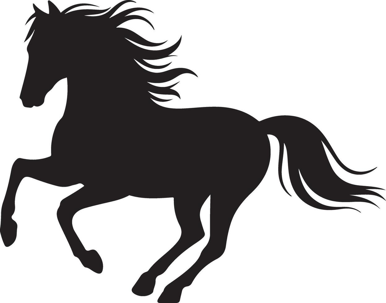 Un Ilustración De Un Silueta De Un Caballo Galopando 51430128 Vector En Vecteezy