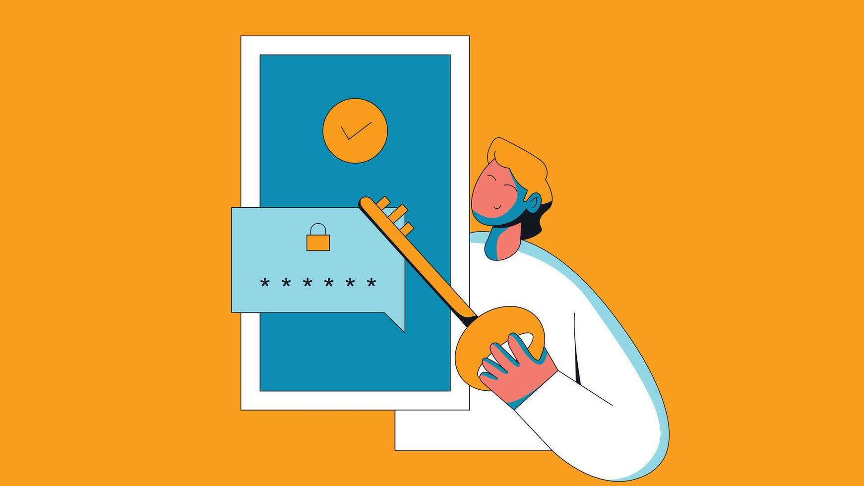 Password user authentication design 51433960 Vector Art at Vecteezy