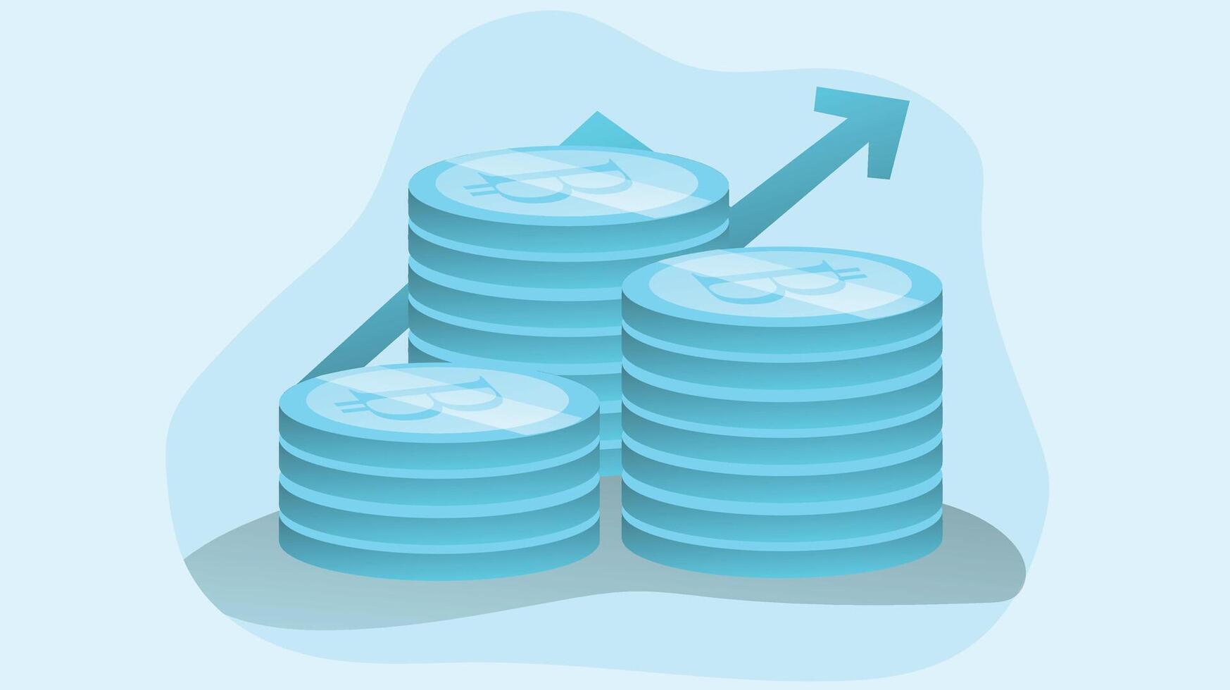 Bitcoin Coins Visualization Concept Illustration 51433980 Vector Art At Vecteezy