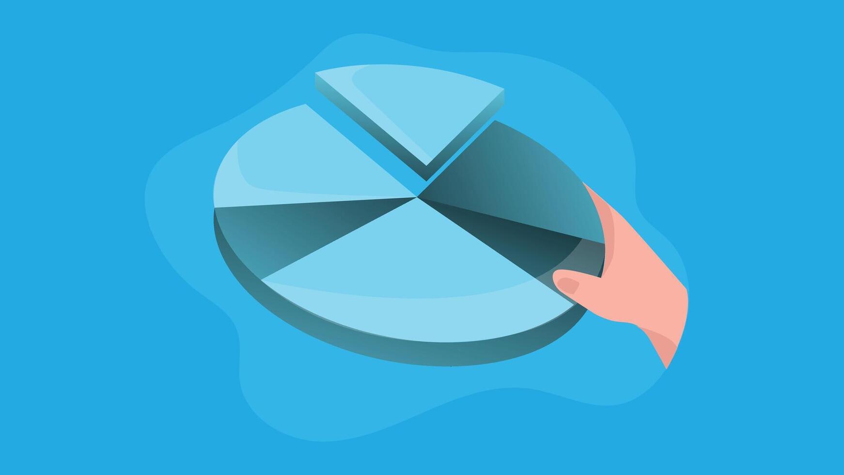 Pie chart data visualization flat design illustration 51434129 Vector ...