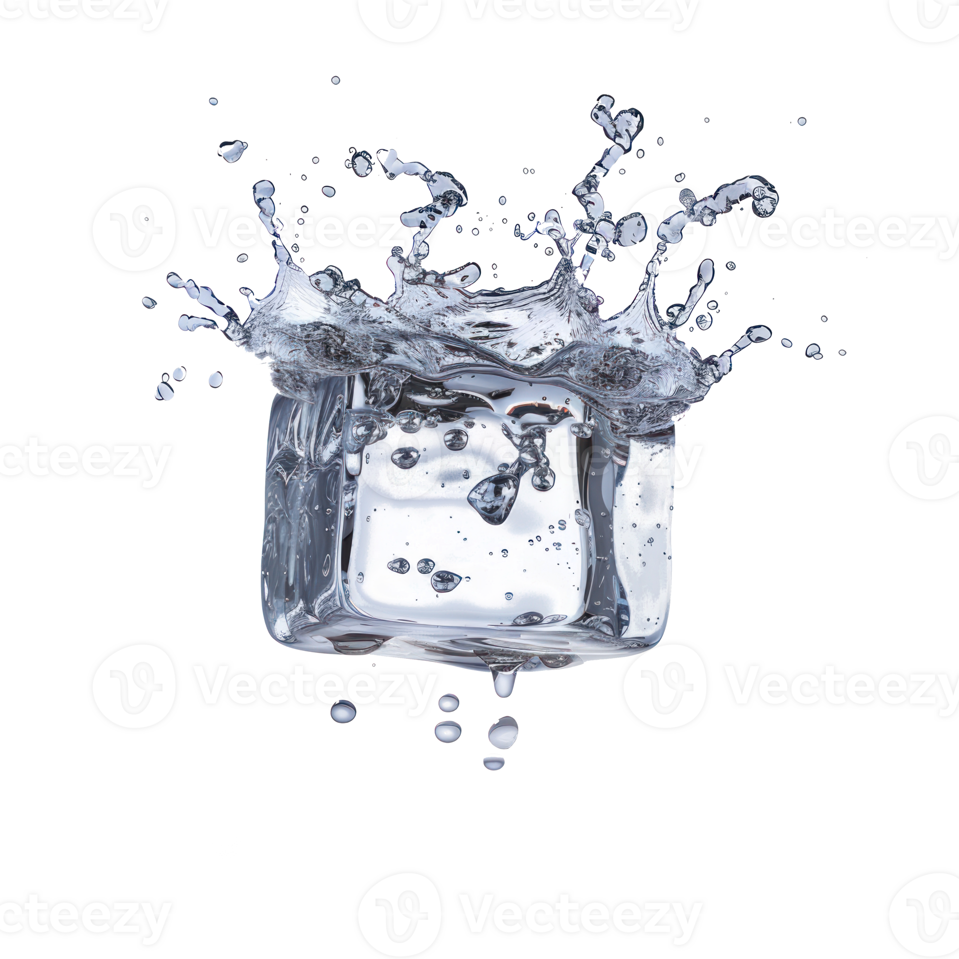 floating ice cube isolate on transparency background 51452444 PNG